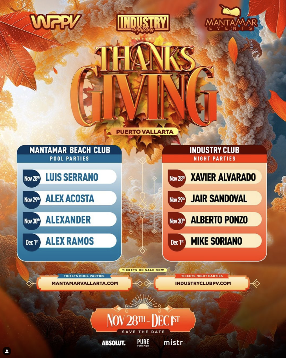 Thanksgiving Weekend – Industry Nightclub PV - Puerto Vallarta ...